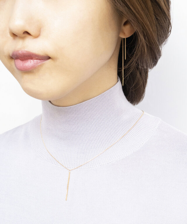 K18 string ショートネックレス 38-42cm（サイズオーダー対応商品） | iichi ハンドメイド・クラフト作品・手仕事品の通販