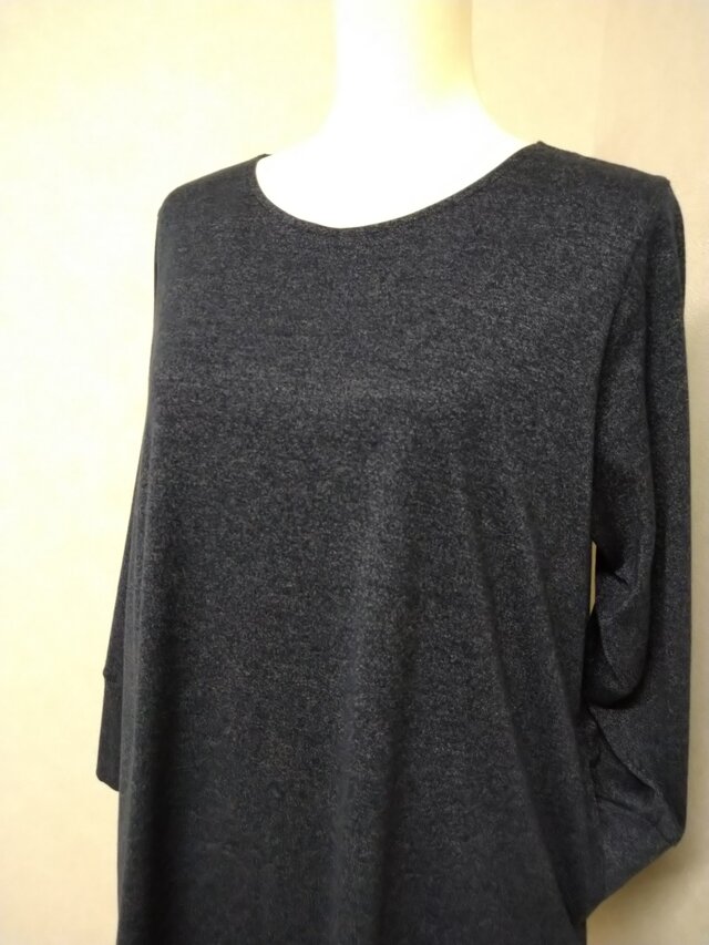 なんでもない超シンプルチュニック。ネイビー。NPO-66 | iichi ハンドメイド・クラフト作品・手仕事品の通販