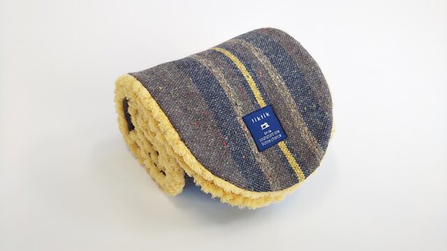 マフラー ウール混ボーダー×パイナップルボア 約140cm | iichi 日々の暮らしを心地よくするハンドメイドやアンティークのマーケットプレイス