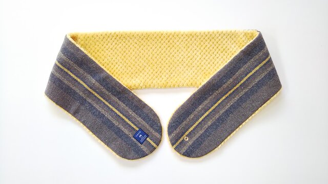 マフラー ウール混ボーダー×パイナップルボア 約140cm | iichi 日々の暮らしを心地よくするハンドメイドやアンティークのマーケットプレイス