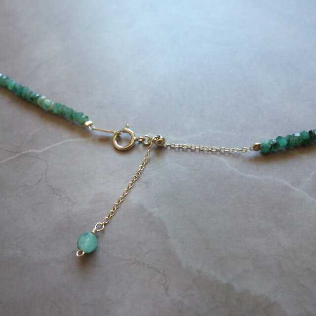 エメラルド ネックレス 3mm | iichi ハンドメイド・クラフト作品・手仕事品の通販