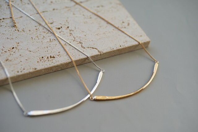 【loop】silver necklace （アジャスターあり） | iichi 日々の暮らしを心地よくするハンドメイドやアンティークのマーケットプレイス