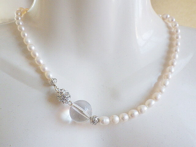 2WAY! Flesh Pearl Necklace 淡水パールネックレス☆マグネットクラスプ☆バロックパール | iichi 日々の暮らしを ...