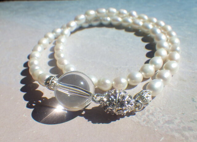2WAY! Flesh Pearl Necklace 淡水パールネックレス☆マグネットクラスプ☆バロックパール | iichi 日々の暮らしを ...