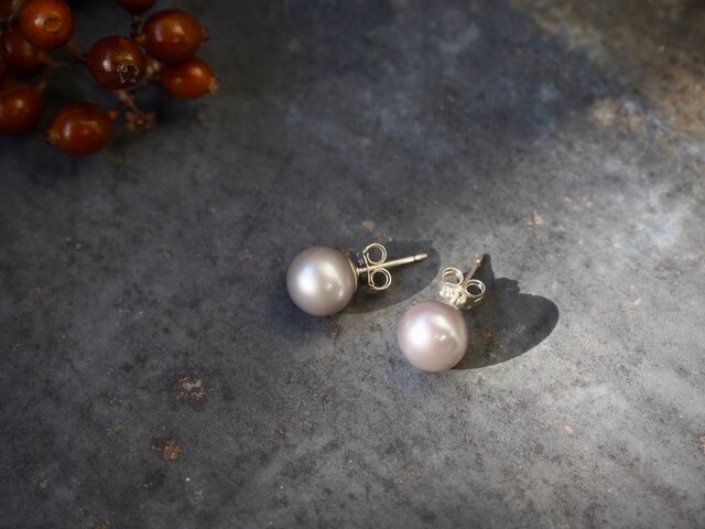 シルバーパール 一粒ピアス silver925 | iichi ハンドメイド・クラフト作品・手仕事品の通販