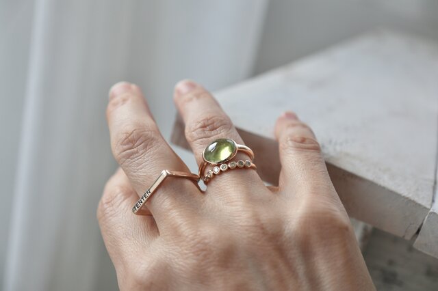 K10[夏摘みoliveのperidot]ring | iichi 日々の暮らしを心地よくするハンドメイドやアンティークのマーケットプレイス