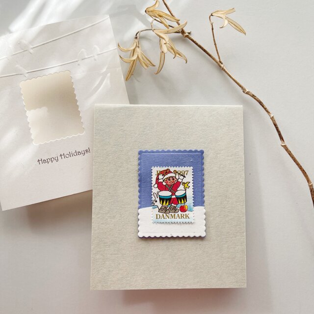 ＊Collage card 32〜クリスマスシールのカード | iichi ハンドメイド・クラフト作品・手仕事品の通販