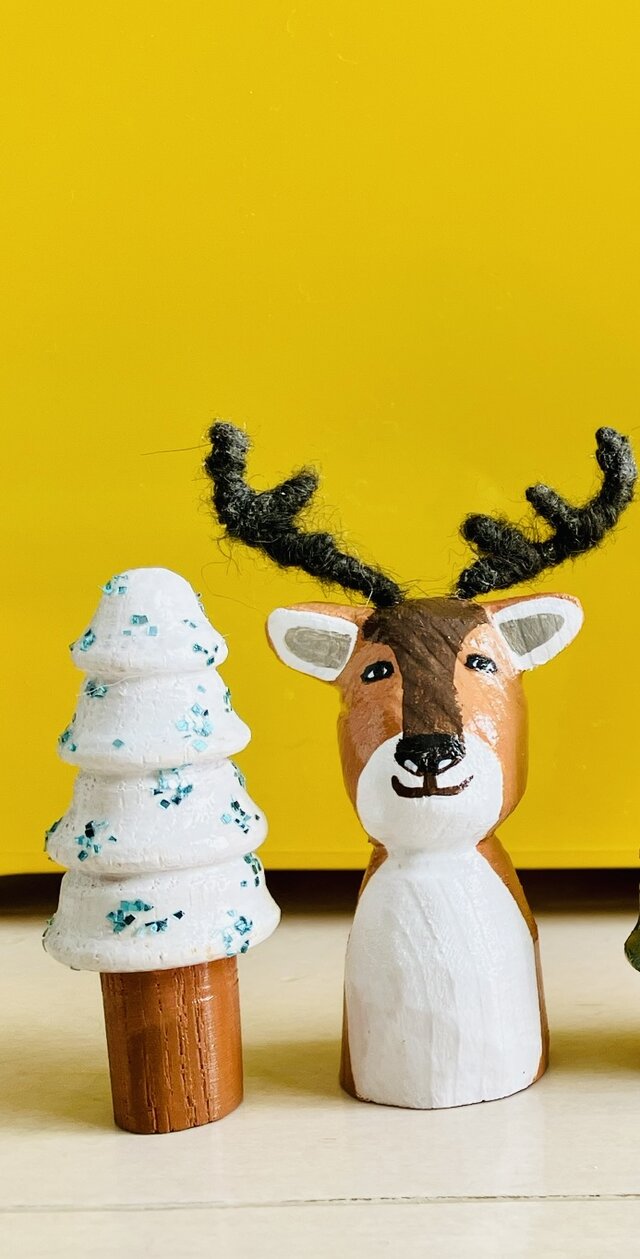 S様 オーダー商品 トナカイ&ツリーset | iichi ハンドメイド・クラフト作品・手仕事品の通販