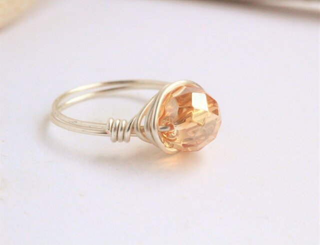 ゴールデンオーラ Wire ピアス & Ring Set | iichi ハンドメイド・クラフト作品・手仕事品の通販