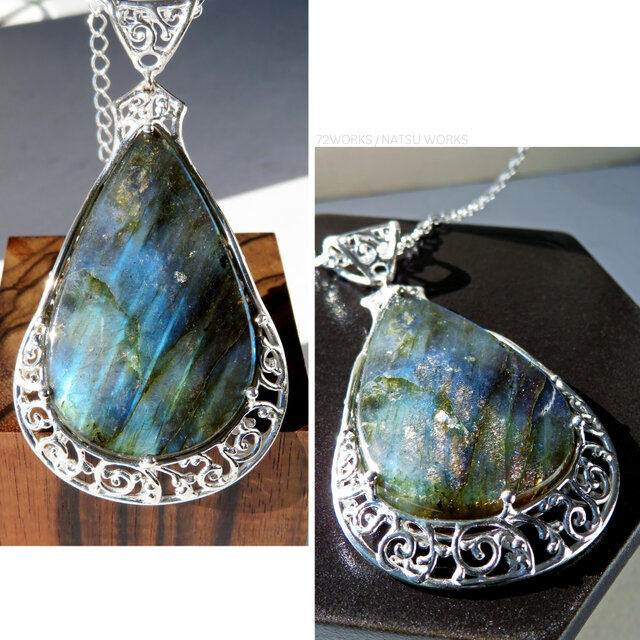 ラブラドライト ネックレス / Labradorite Necklace | iichi ハンドメイド・クラフト作品・手仕事品の通販