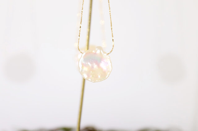 ラウンド淡水パールピアス【14kgf】 (#883) | iichi ハンドメイド・クラフト作品・手仕事品の通販