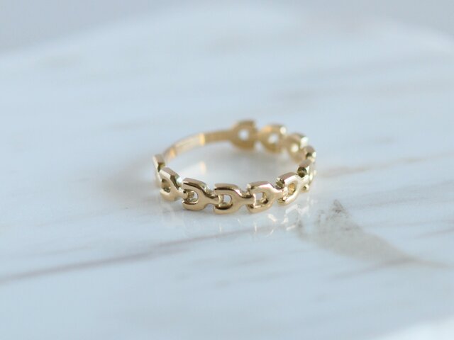 Y字チェーンモチーフ リング / K10YG【受注製作】 | iichi 日々の暮らしを心地よくするハンドメイドやアンティークのマーケットプレイス