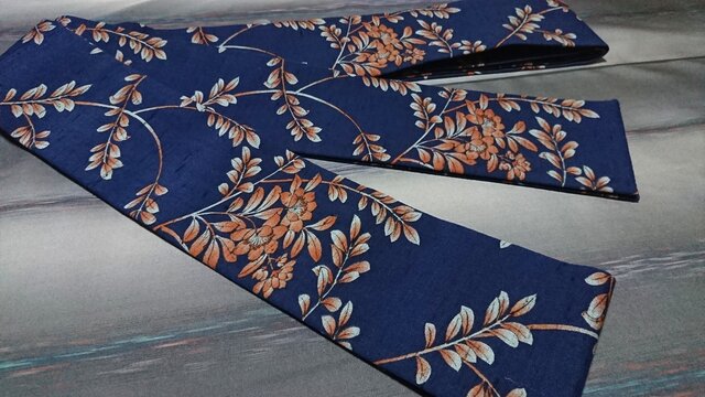 創作帯☆角帯 リバーシブル 植物模様 巾約10cm | iichi ハンドメイド・クラフト作品・手仕事品の通販