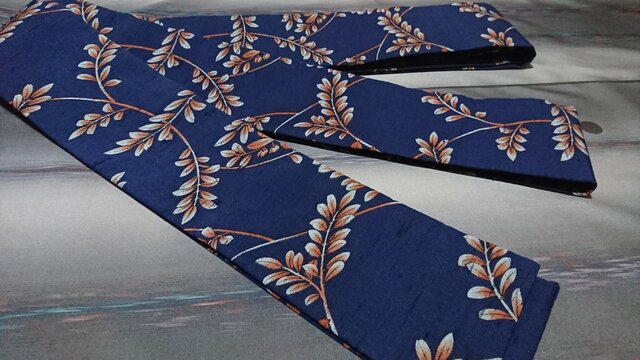 創作帯☆角帯 リバーシブル 植物模様 巾約10cm | iichi ハンドメイド・クラフト作品・手仕事品の通販
