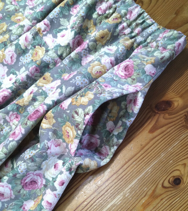 シャツコール フルフレアロングスカート（グレー） | iichi ハンドメイド・クラフト作品・手仕事品の通販