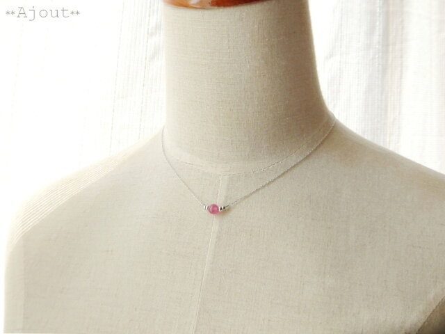 ピンクサファイアのネックレス《N-272》 | iichi ハンドメイド・クラフト作品・手仕事品の通販