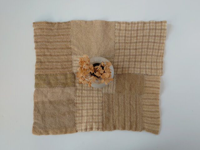 wool table mat #4 tsugihagi | iichi ハンドメイド・クラフト作品・手仕事品の通販
