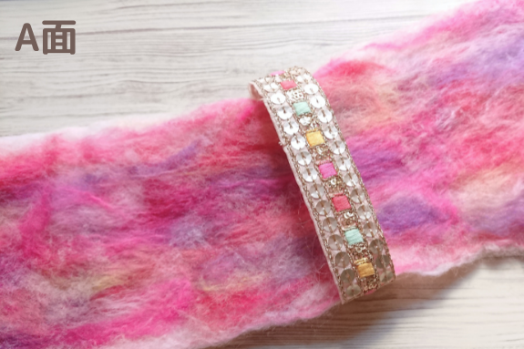 羊毛フェルトマフラーL Pink | iichi ハンドメイド・クラフト作品・手仕事品の通販