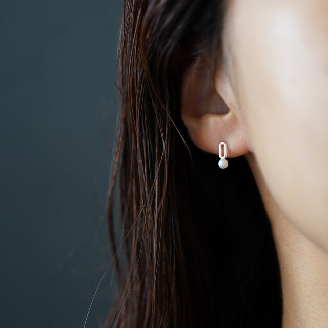 SV925 オーバルリングパールピアスGD (TM-E240) | iichi ハンドメイド・クラフト作品・手仕事品の通販