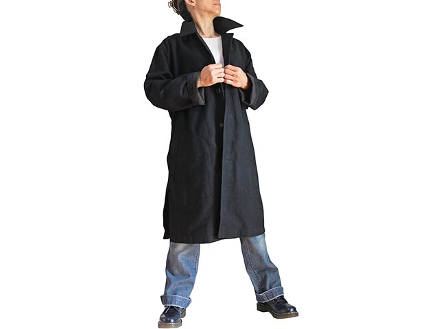 ジョムトン手織り綿ステンカラーコート（JFS-173-01） | iichi ハンドメイド・クラフト作品・手仕事品の通販