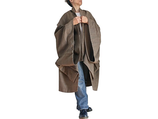 ジョムトン手織り綿着物コクーンローブ（JFS-174-03） | iichi ハンドメイド・クラフト作品・手仕事品の通販