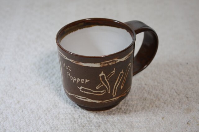 染め抜きHot Pepperコーヒーカップ | iichi ハンドメイド・クラフト作品・手仕事品の通販