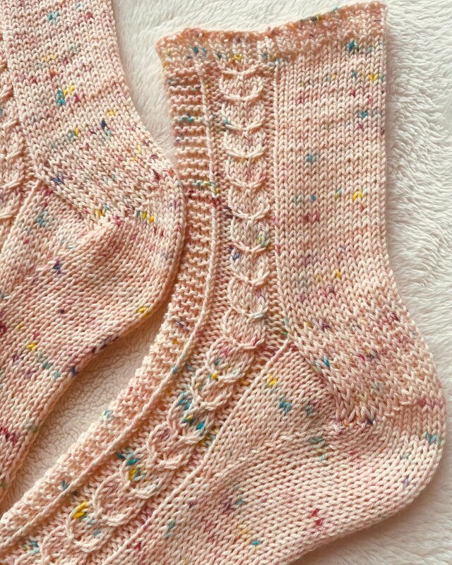 No.996 手編み靴下 Cantaloupe | iichi ハンドメイド・クラフト作品・手仕事品の通販