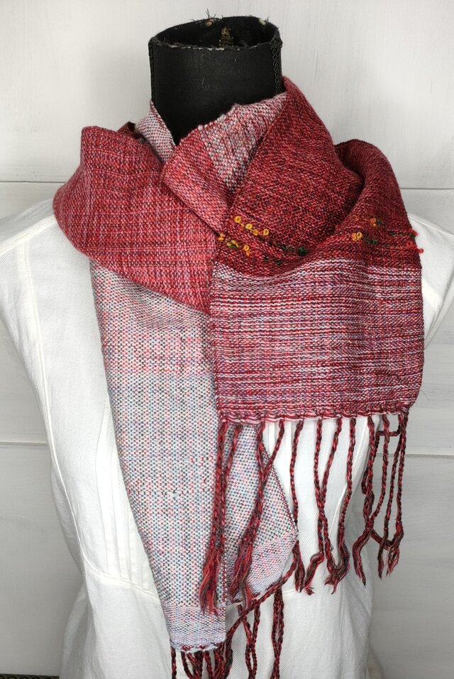 手織り ウールのマフラー 送料込み | iichi ハンドメイド・クラフト作品・手仕事品の通販