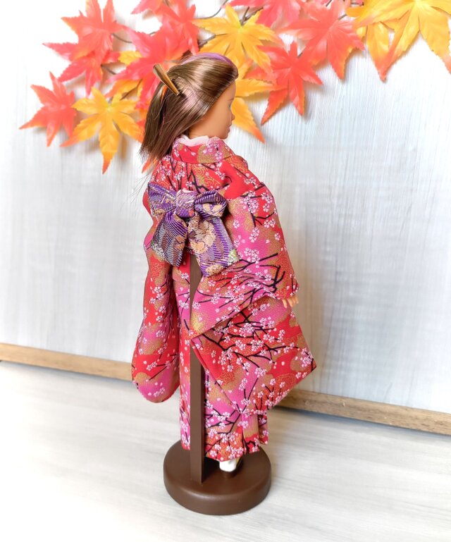 「隠れ里の四季…暁」25～26cmドール振り袖着物 | iichi ハンドメイド・クラフト作品・手仕事品の通販