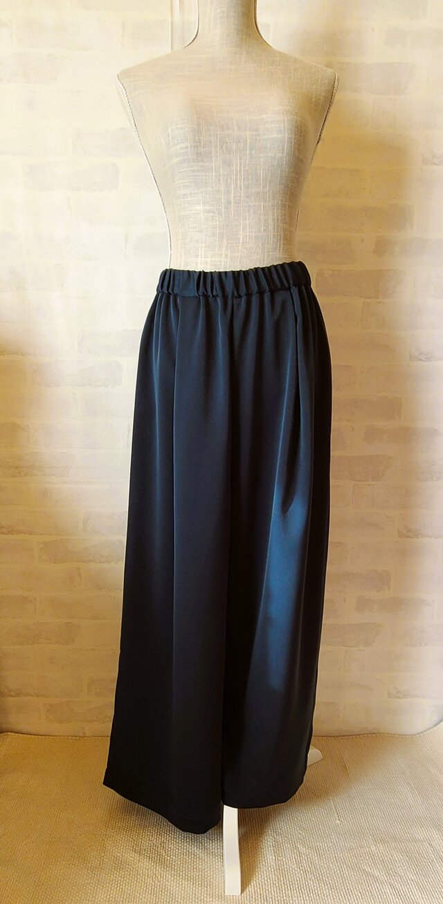 TOKI 008 イージーワイドロングパンツ (ストレッチスエード）グリーン | iichi ハンドメイド・クラフト作品・手仕事品の通販