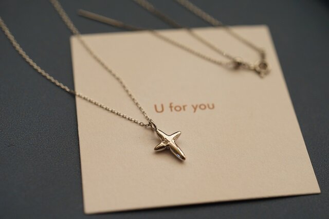 【U for you】Pt cross necklace | iichi ハンドメイド・クラフト作品・手仕事品の通販