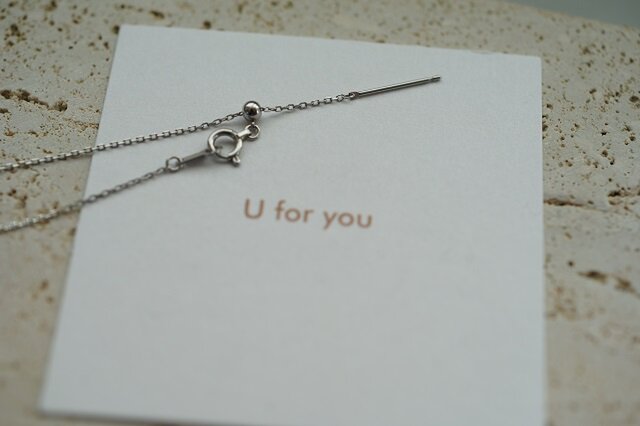 【U for you】Pt cross necklace | iichi ハンドメイド・クラフト作品・手仕事品の通販