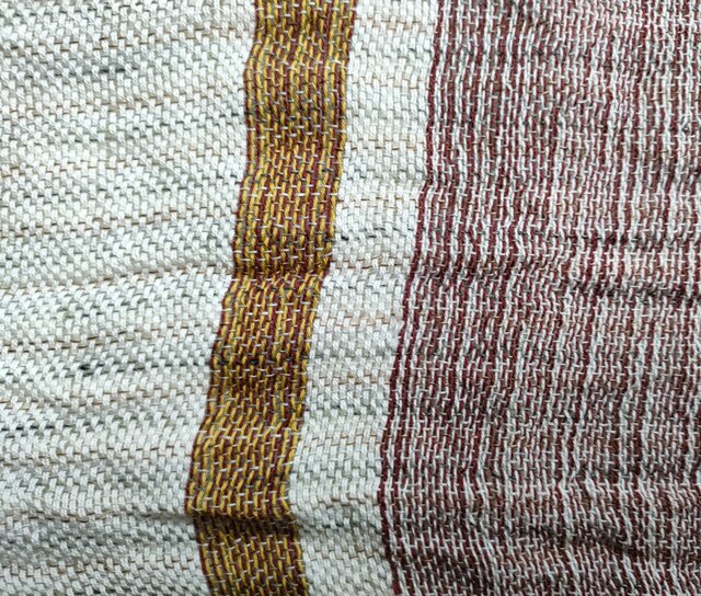 手織り コットンラミーのマフラー 送料込み 184 | iichi ハンドメイド・クラフト作品・手仕事品の通販