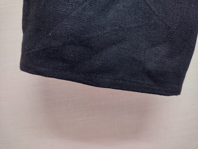 【厚手 リネン100】イージーパンツ ストレート 黒 ウィンターリネン（厚手15番手ツイル） M・L ～パンツ～ | iichi ハンドメイド・クラフト作品・手仕事品の通販