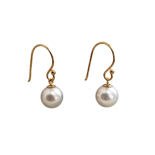 【壱岐真珠】パール フック ピアス 7.5-8mm K14GF | iichi ハンドメイド・クラフト作品・手仕事品の通販