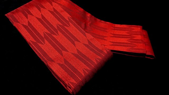 創作帯☆角帯 玉虫矢羽模様 巾約12cm | iichi ハンドメイド・クラフト作品・手仕事品の通販