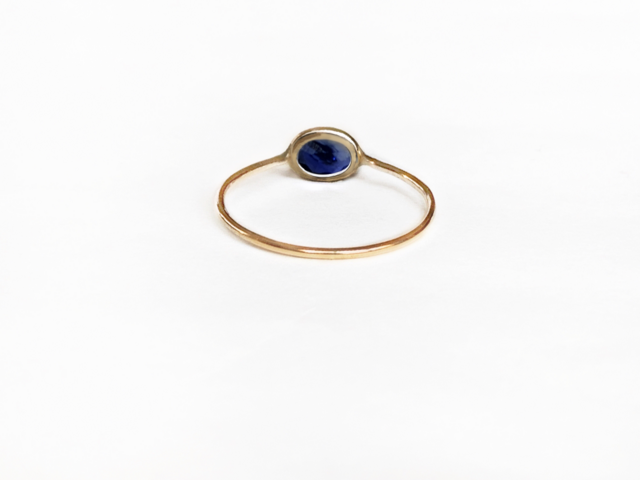 一点もの k18 MidnightBlue Sapphire リング/ 受注制作 | iichi ハンドメイド・クラフト作品・手仕事品の通販