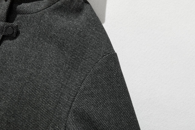 ★即納★着回し無限大 大人ウールコート フード付きコート ダークグレー 221203-1 | iichi 日々の暮らしを心地よくするハンドメイドやアンティークのマーケットプレイス