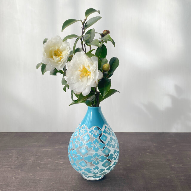 pattern vase 青菱花 | iichi ハンドメイド・クラフト作品・手仕事品の通販