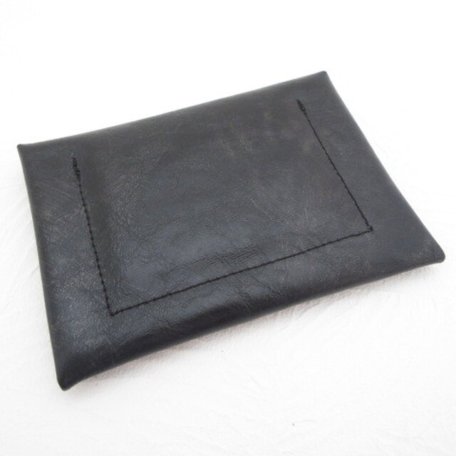 B7対応パスポートケース《ゴートスキン》ブラック・カードポケット付き・0165 | iichi ハンドメイド・クラフト作品・手仕事品の通販