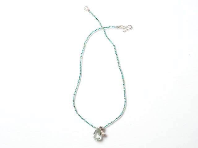 グリーンアメジスト ターコイズxシルバー ペンダント silver950 | iichi ハンドメイド・クラフト作品・手仕事品の通販