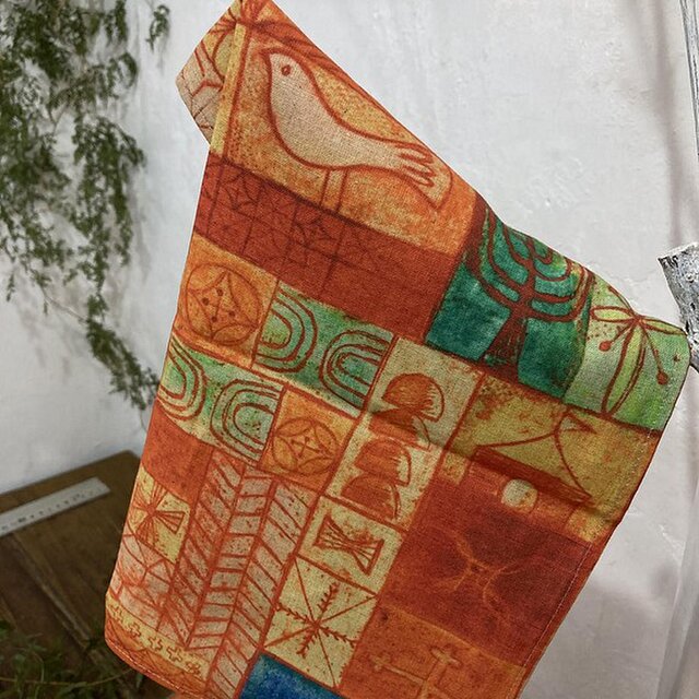 オイルパステル画家 ハンカチ(32×32cm)プリント | iichi ハンドメイド・クラフト作品・手仕事品の通販