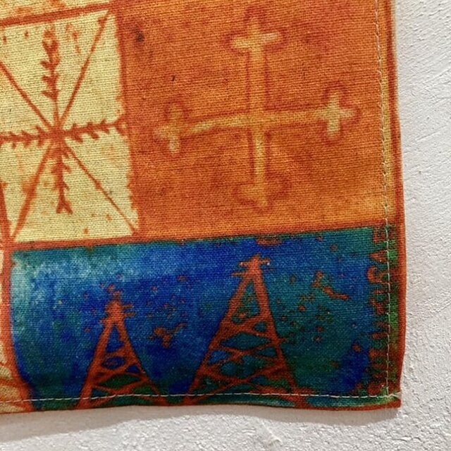 オイルパステル画家 ハンカチ(32×32cm)プリント | iichi ハンドメイド・クラフト作品・手仕事品の通販