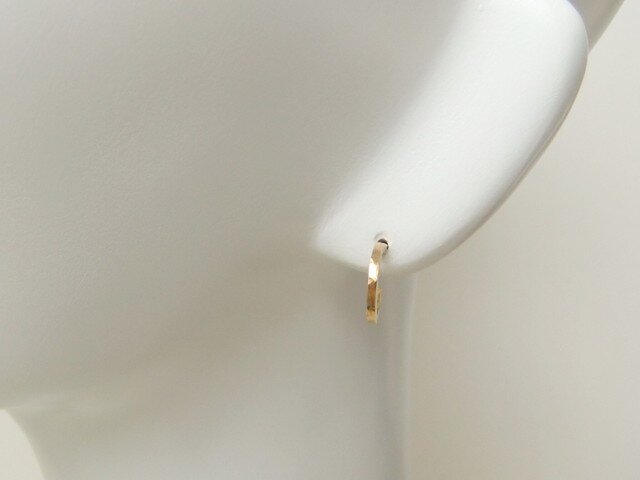 シルバー950クラシカルフープピアス14㎜(K14GP仕上げ) | iichi ハンドメイド・クラフト作品・手仕事品の通販