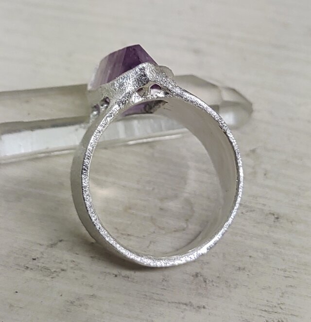鉱物の表情＊amethyst 925 ring | iichi ハンドメイド・クラフト作品・手仕事品の通販