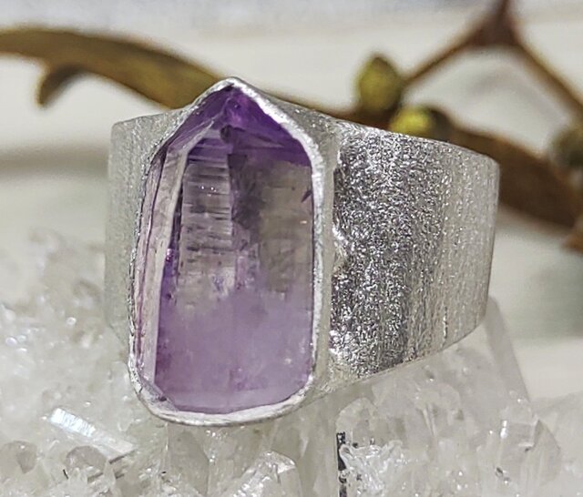 鉱物の表情＊amethyst 925 ring | iichi ハンドメイド・クラフト作品・手仕事品の通販
