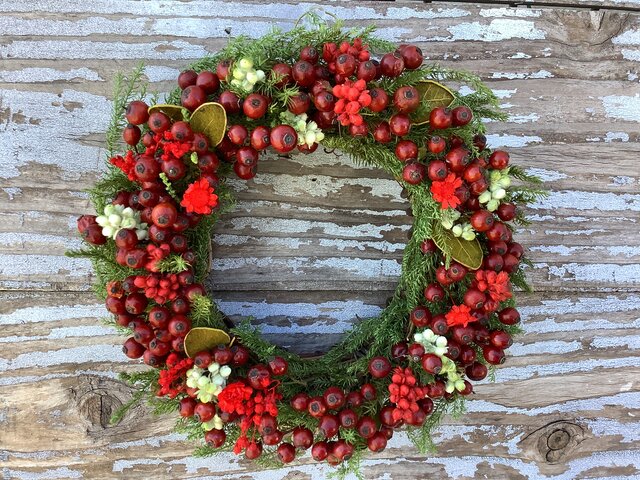 atelierBLUGRA八ヶ岳〜mini ChristmasWreath01 | iichi ハンドメイド・クラフト作品・手仕事品の通販