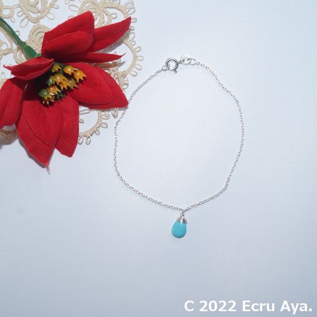 *冬の夜*宝石質スリーピングビューティーAAAのブレスレット | iichi 日々の暮らしを心地よくするハンドメイドやアンティークのマーケットプレイス