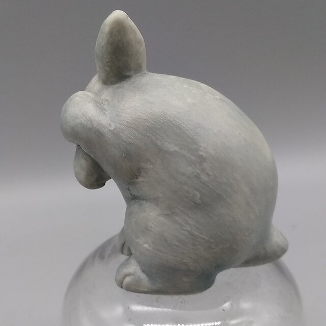 200gAs 左手で招き兔(ブルー) | iichi ハンドメイド・クラフト作品・手仕事品の通販