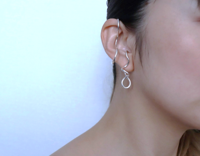 germerジェルメシリーズ上部用カフクリップSV925 片耳用 | iichi ハンドメイド・クラフト作品・手仕事品の通販